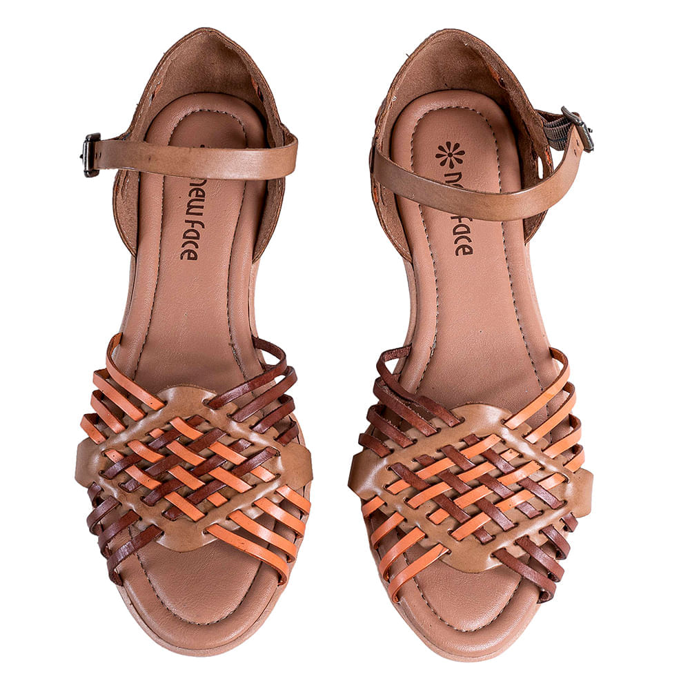 Sandália Flats New Face Amarula Color Feminino | Oscar