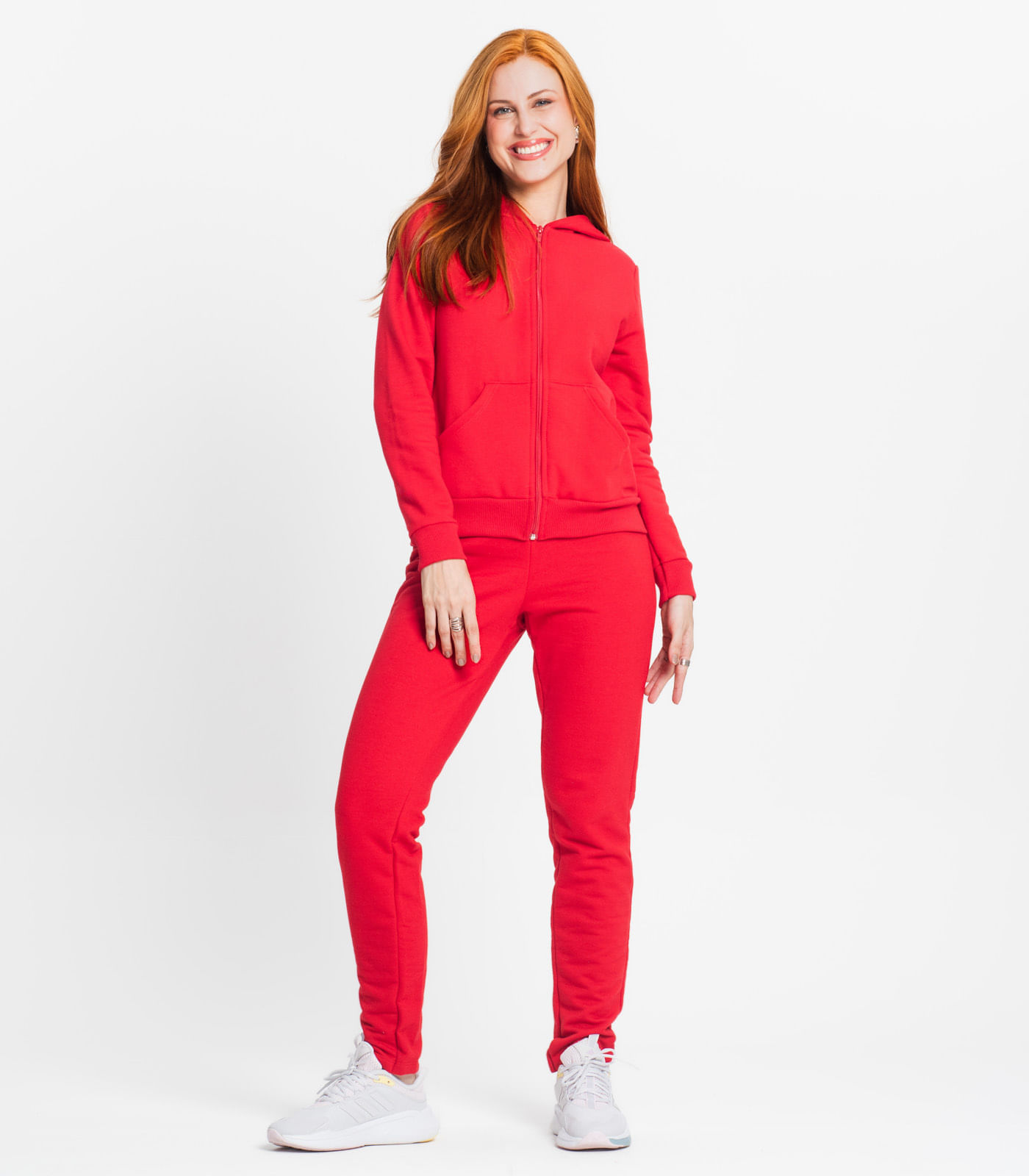 Calça Feminina Em Moletom Rovitex Vermelho | Oscar
